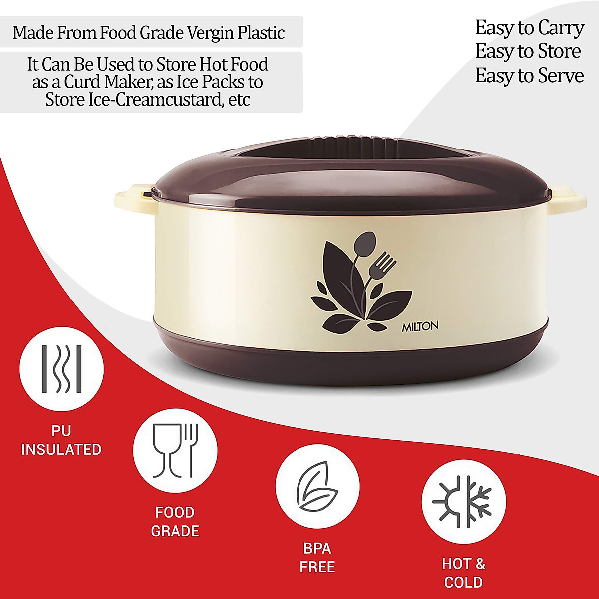 Milton Orchid 1000 Casserole 790 ml, Dark-Brown