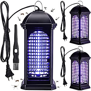 3 Pieces Electric Mosquito Zappers Bug Zapper with Light 11 W Mosquito Killer Insect Trap Mosquito Killer for Patio Electric Insect Killer for Home Garden Patio Backyard and Outdoor