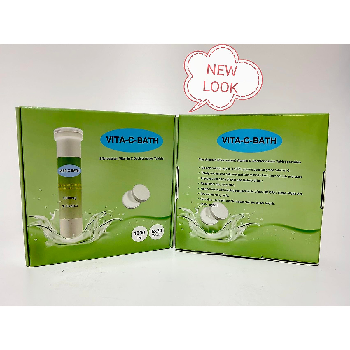 LIFEES BATH Dechlorination Tablets Vitamin C Effervescent, Pool, Shower 20tablets (5)