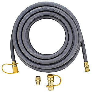 BISupply Natural Gas Grill Hose, 36ft - Flexible Gas Line Quick Connect Gas Hose 3/8in Female Flare to 3/8in Male Flare
