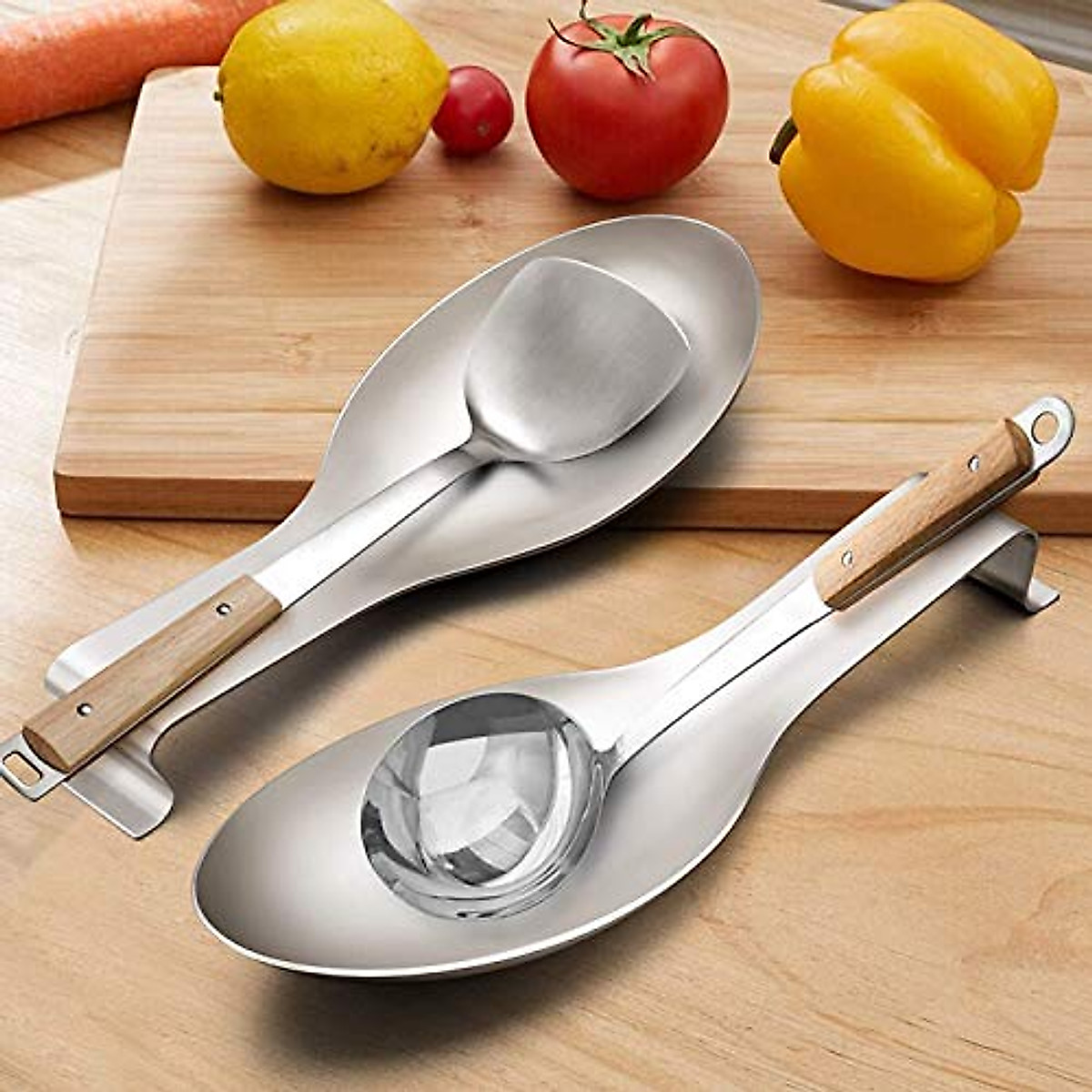 XINLIAN Stainless Spoon Rest for Cooking Kitchen Counter Coffee Spoon Rest Kitchen Spoon Utensil Rest Small Spoon Rest Stove Top Spoon Rest Spatula Rest Spoon Holder Ladle Holder