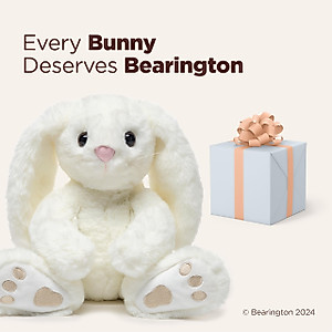 Bearington Whiskers The Plush Rabbit, 10.5 Inch Plush Easter Bunny