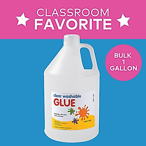 Clear Glue, 1 Gallon, Classroom, Art and Science Supplies, Great for Crafts, Slime and DIY at Home Projects