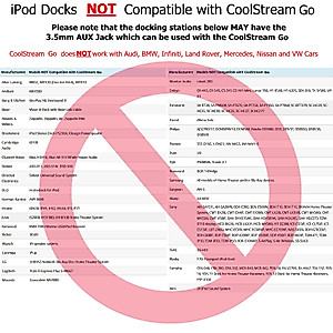 CoolStream Go Bluetooth Adapter for 30 Pin Bose Sounddock and Motorcycle Cables for Wireless Music Streaming NOT for Cars. NOT for Harley Davidson.