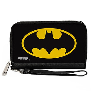 Buckle-Down Women's PU Zip Around Wallet Rectangle-Batman, 7.5"x4.5"