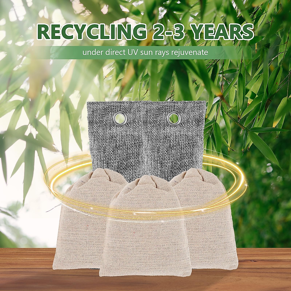 Bamboo Charcoal Air Purifying Bag (12x100g), Cedar Sachets Bags (12PACK), Natural Deodorizer, Home Fragrance, Odor Eliminators and Sachet for Home, Car, Closet, Storage, Drawers, Shoe Deodorizer