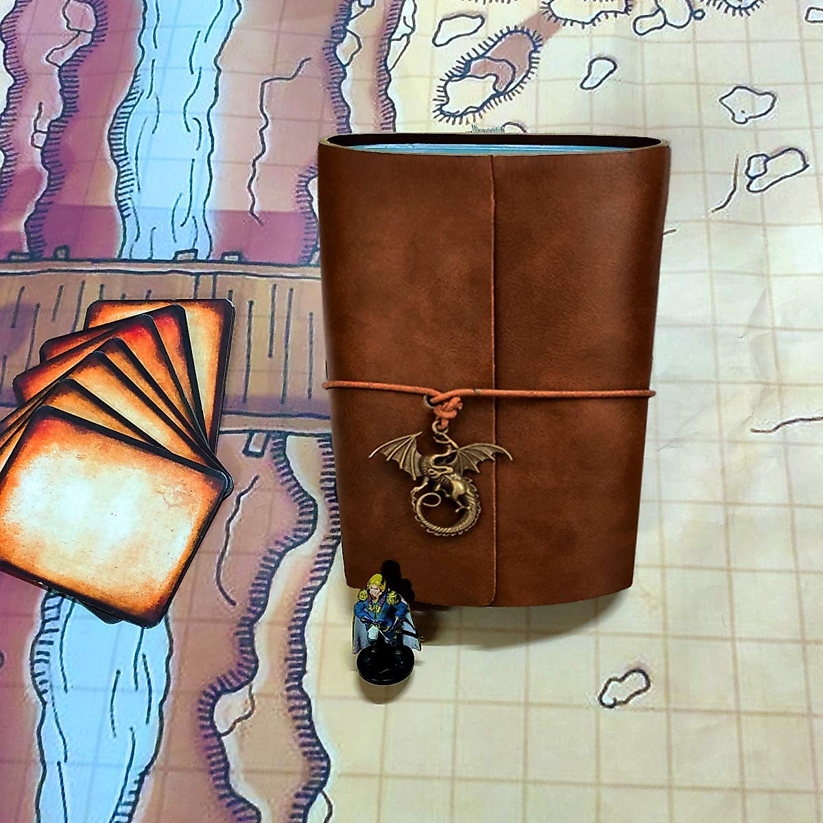 Spellbook Cards Holder DND RPG Pocket Spell Book & Reference Card Holder, Tome of Recollection TTRPG Gaming Accessories for Dungeons and Dragons Beginner Master (60 Poker-Size Player Cards Included)