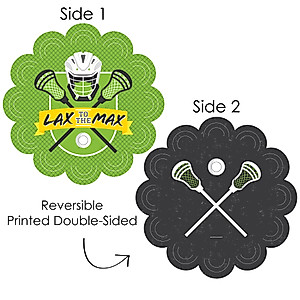 Big Dot of Happiness Lax to the Max - Lacrosse - Party Round Table Decorations - Paper Chargers - Place Setting For 12