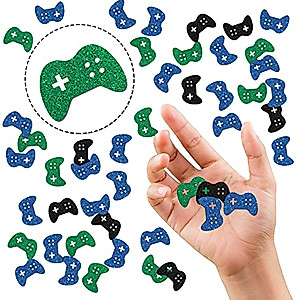 INNORU Video Game Confetti Glitter, Game Theme Birthday Table Confetti, Game Player Paper Scatter, Baby Shower Party Table Decorations Confetti, 120pcs