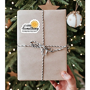 A Little Something to Brighten Your Day Cute Thank You Stickers, Small Business Online Retailers Stickers, Bakeries Packaging Stickers, Christmas, Thanksgiving Day, Birthday Party Favors Labels Gifts