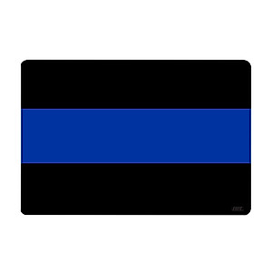 Rogue River Tactical Thin Blue Line Gun Cleaning Mat Bench Pad Gift for Police Officer Law Enforcement Black and Blue