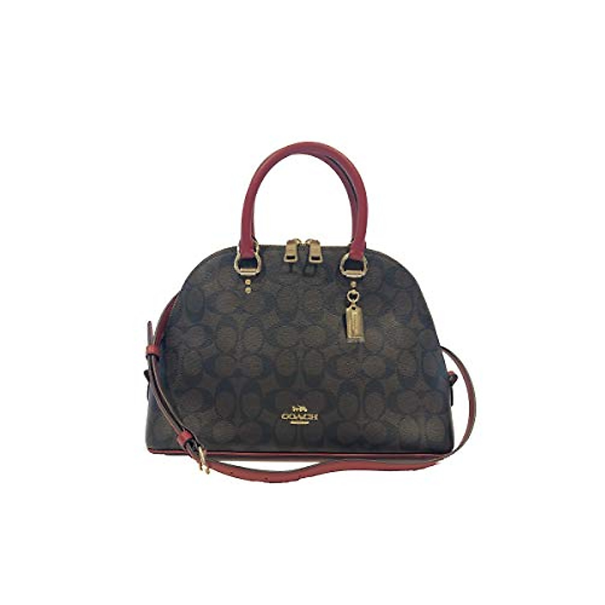 Coach Katy Satchel In Signature Canvas (IM/Brown 1941 Red)