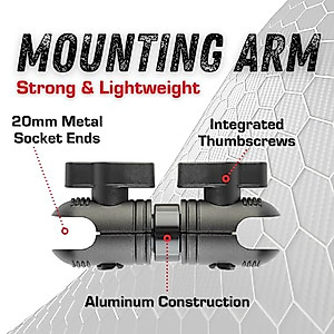 Bulletpoint 3.5" Aluminum Mounting Arm Dual 20mm Socket Ends Compatible with iPhone and Android Smartphones