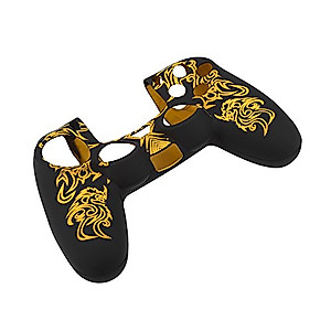 Bewinner Gamepad Controller Cover Silicone Cover for PS4 Controller, Cover Protective Covers for PS4, Cover Case Silicone Cover Protector Accessories for PS4 Controller(Yellow)