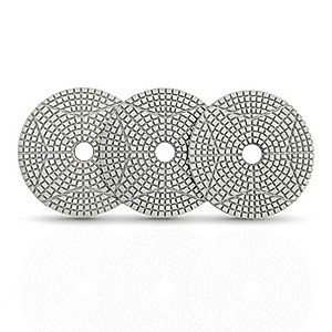 DT-DIATOOL Diamond 3 Step Polishing Pads 4 Inch for Granite Marble Terrazzo(Set of 3 Pieces)