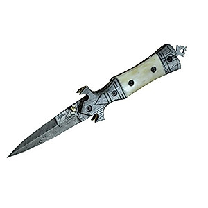 Perkin - Handmade Damascus Hunting Knife - Beautiful Folding Knife