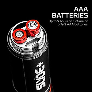 NEBO SLYDE+ 300 Lumen LED Flashlight & Red COB Work Light, 4x Zoom & Strong Magnetic Base, EDC Flashlight, Camping Light, LED Emergency Light