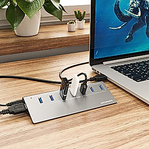 USB 3.0 Hub, Tendak 8 Ports Powered USB Hub Splitterwith Individual On/Off Switches and 5V/4A Power Adapter for PC Laptop HDD Disk Mac Pro/Mini