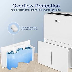 DELLA 3000 Sq. Ft Smart Dehumidifier WIFI, 35 Pint DOE (Previously 50 pint), 115V Energy Star Appliance, Ideal for Basements, Large & Medium Rooms, and Bathrooms