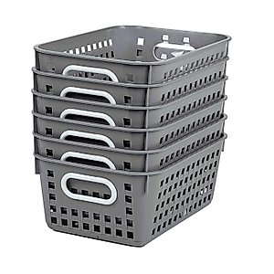 Really Good Stuff Medium Baskets - Set of 6 -Pebble