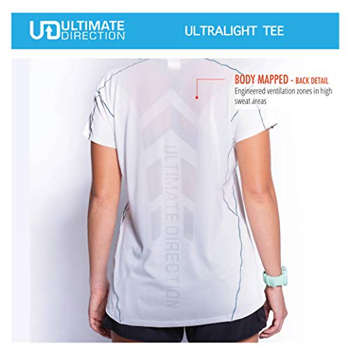 Ultimate Direction Womens Ultralight Running T-Shirt, Basalt, X-Small