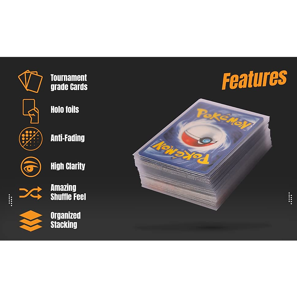 Glorific Mart 500 Penny Card Sleeves - Card Protector Sleeves, Exact fit Clear Card Sleeves for Pokémon and MTG, Soft Card Protectors for Trading Cards, Game Cards and Sports Cards - 2-5/8 x 3-5/8''