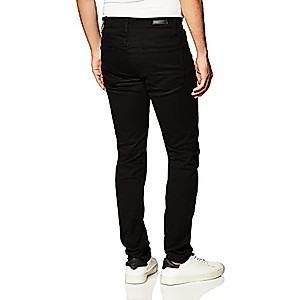 Southpole mens Flex Stretch Basic Twill and Rinse Denim Pants Jeans, Black Skinny, 34W x 32L US