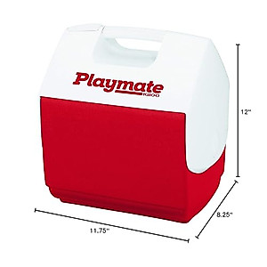 Igloo Red/White, Playmate Pal 7 Quart Personal Sized Cooler, 11.75 x 8.25 x 12-Inch, 7 Qt