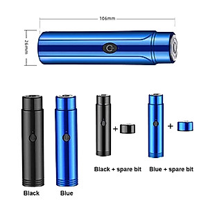 Mini Portable Electric Shaver, Pocket Size Washable Electric Razor, USB Fast Charging, Mini Electric Shaver for Men (Blue)
