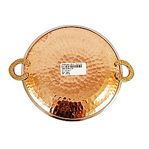 Indian Art Villa Handmade 8" Inch Tava Platter - Steel And Copper Serving Food ...