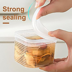 ehozirta Leak-Proof Soup Boxes,Food Storage Containers with Twist Lid, 1/2/4/6 Pcs Kitchen Coup Storage Box with Scale,Transparent Airtight Lock Soup Freezer Storage Container,Food Storage Case 1pc
