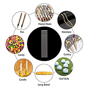 Long Self Adhesive Cellophane Bags 2x8" Clear Cello Baggies 100pcs Self Stick OPP Poly Bags 2mil for Pretzel Rods Pen Necklace Candy Cutlery Candle Golf Balls Long Bread (5 Sizes to Choose from)
