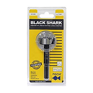 Fisch FSA-350323 Black Shark Forstner Drill Bit 2" Diameter, Forged Steel, Made in Austria