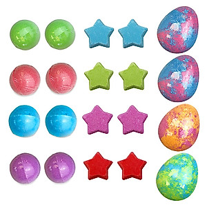 Bath Bombs Pack, Fizzing Vegan Bath Fizzers Gift Set for Children's Birthdays