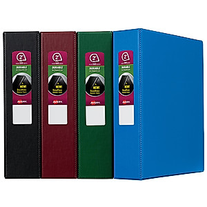 Avery 11558 2 Assorted Durable EZ-Turn Binders, 1 Pack