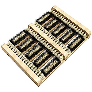 SCRUBIT Boot Scraper Brush – Flat Door Scrubber Mat - All Weather Shoes & Boots Cleaner, Removes Snow, Sand and Mud – 14.2 x 10 in. (1)