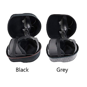 Storage Box Accessories VR Gaming Headset Hard Shell Zipper hion Travel Case EVA Cover Controllers Potable Protective Dustpfoof Carrying Bag for Oculus Quest(Black)