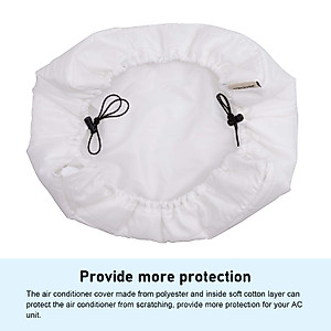 FORSPARK Indoor Air Conditioner Cover, AC Covers for Inside with Free Drawstring, 21 x 15 x 3.5 inches (L x H x D) - White
