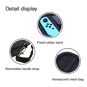 FWIW Cute Squirrel Acorns Carrying Case Compatible with Nintendo Switch / Switch OLED Protective Hard Shell Travel Bag, with 10 Games Card Slots for Switch Console & Accessories