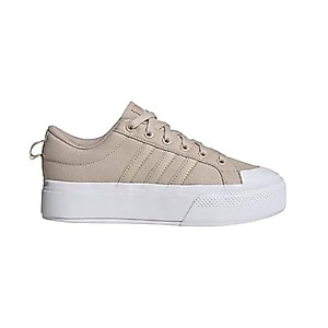 adidas Women's Bravada 2.0 Platform Shoe Skate, Wonder Beige/Wonder Beige/White, 7