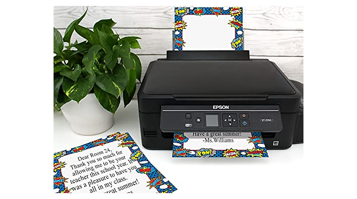 Superhero Computer Paper for School Spirit - 50 Sheets