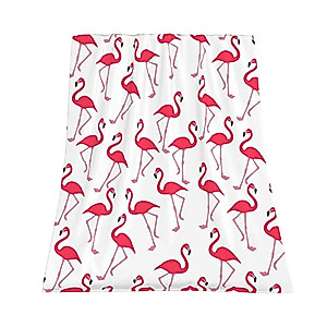 Spring Throw Blanket Pink Flamingo Easter Blanket Cozy Gifts for Women Super Soft Flannel Fleece Throw Blanket Valentines Gifts for Women Fuzzy Blanket Lightweight