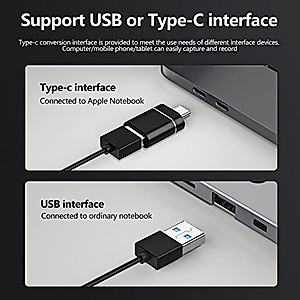 Video Capture Cards, 4K HDMI to USB Video Capture Device, 1080P HD Broadcast Live and Record Video Audio Grabber for Gaming, Streaming, Teaching, Video Conference (Black)