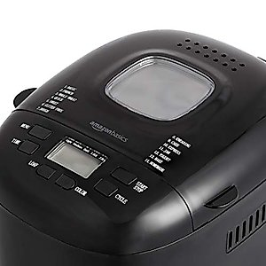 Amazon Basics 2 Pound Non-Stick Bread Making Machine, Black