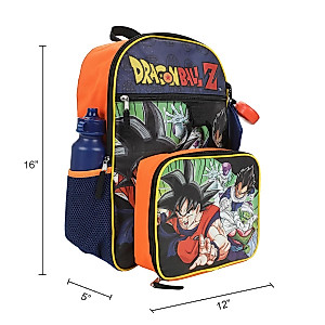 Dragon Ball Z kids Backpack Set 4-Piece School Supplies Combo