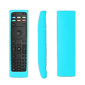 TOKERSE Glow Case for Vizio XRT136 / Vizio XRT140 Remote Control - Silicone Cover for VIZIO XRT136 XRT140 Smart TV Remote Control Replacement Holder Skin Sleeve Case Cover Glow in The Dark - Blue