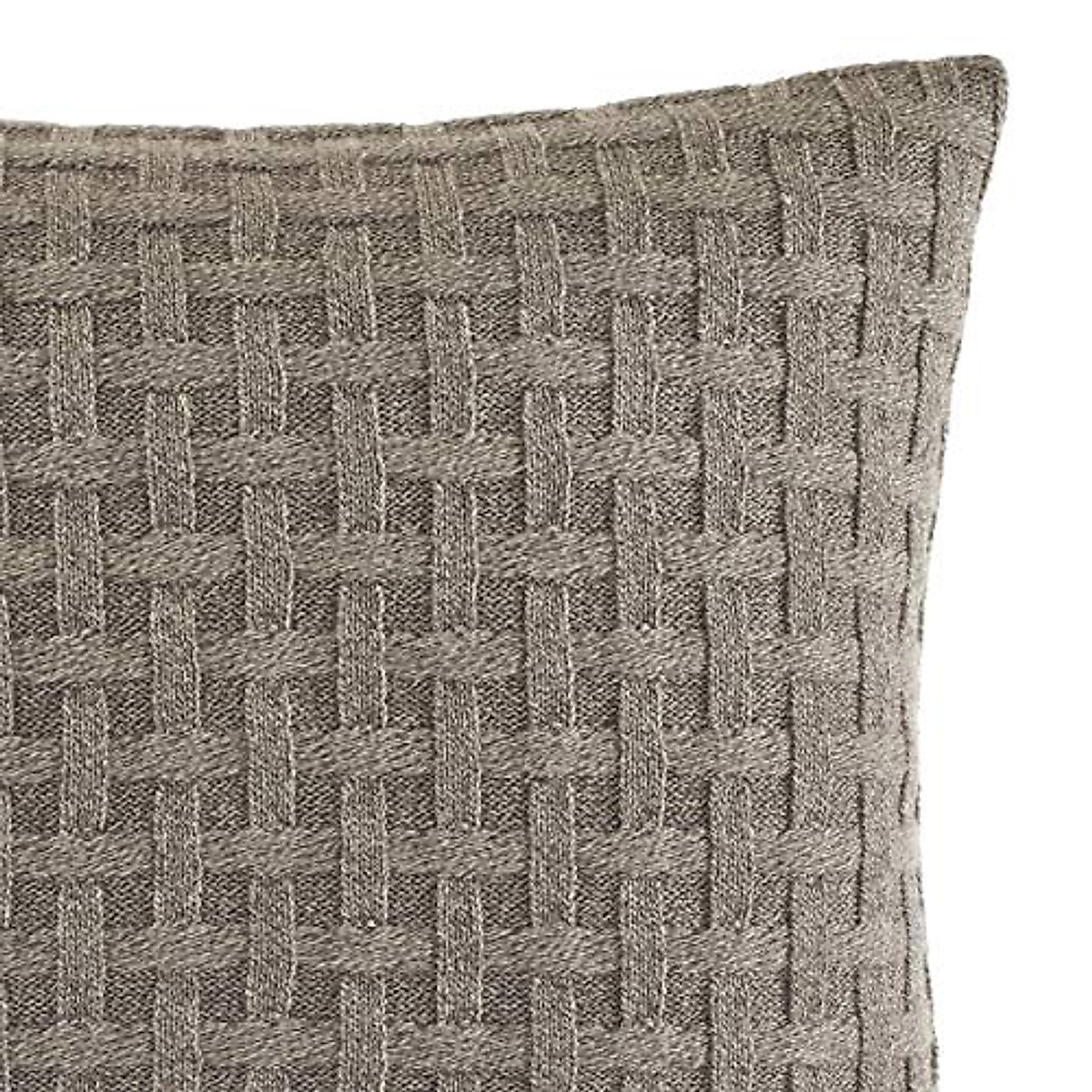 Nautica - Throw Pillow, Reversible Cotton Bedding with Hidden Zipper Closure, Stylish Home Decor (Saybrook Mocha, 16" x 16")