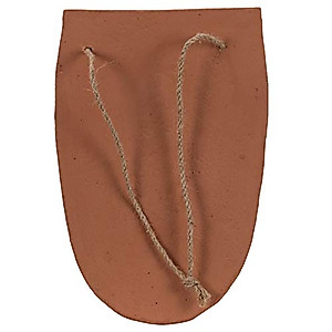 Foreside Home & Garden Terracotta Hanging Wall Storage Pocket with Jute Hanger