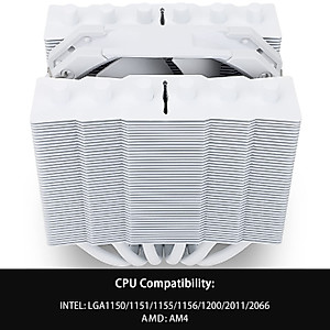 Thermalright Silver Soul 135 White Dual Tower CPU Air Cooler, 6x6mm Heat Pipes, TL-D12PRO-G PWM Fan, Aluminium Heatsink Cover, AGHP Technology, for AMD AM4/AM 5/Intel 1700/1150/1151/1200/2011/2066