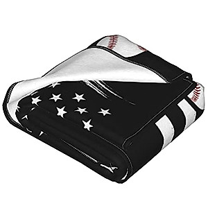 Baseball Gifts for Boys Adults Room Decor Super Soft Warm Fleece Plush Flannel Softball Throw Blanket Baseball Stuff Gift for Baseball Lover Kids Men Women 50"X40"